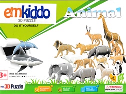 Buku PUZZLE ANIMAL - EMKIDDO | Mizanstore